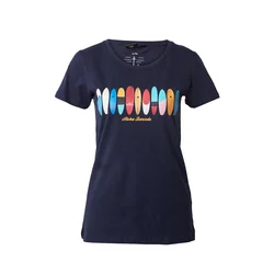 WLD Majica ''Surf Barcode'', plava / mornarsko plava / narančasto žuta ...