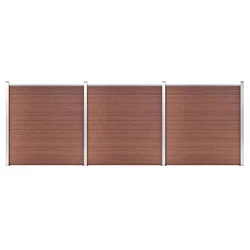 Vidaxl Vrtna ograja WPC 526x186 cm rjava - Ceneje.si