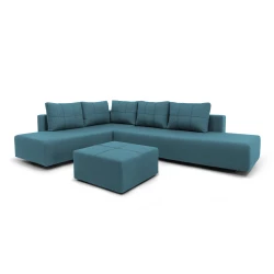 FEYDOM sedežna garnitura Gemini A - levi sestav. velare. turquoise ...