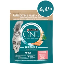 Purina ONE Bifensis Adult suha hrana za odrasle mačke, s lososom, 8 x 800 g - Jeftinije.hr