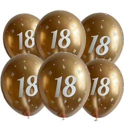 shumee Zlati rojstnodnevni baloni "18", 30 cm, 10 kosov. - Ceneje.si