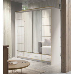 Ormar s kliznim vratima Sevilla LED 200 - bijela - Jeftinije.hr