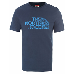 The North Face Majice kratkih rukava WOODCUT DOME TEE Blue - Jeftinije.hr
