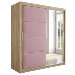 Tapi ormar 2 vrata/ogledalo 180x62x200 natur (sonoma hrast) / roza ...