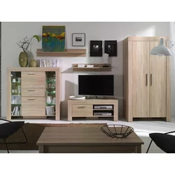 Set za dnevni boravak LVN29, Boja: Sonoma hrast, LED rasvjeta: Ne ...