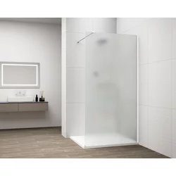 ESCA WHITE MATT Enodelna steklena plošča za prho, stenska montaža, mat ...