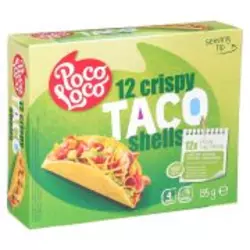 HRUSTLJAVE UPOGNJENE KORUZNE TORTILJE, TACO SHELLS, POCO LOCO, 135 G ...