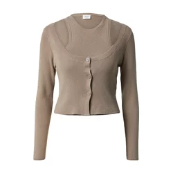 Abercrombie & Fitch Pletena jopa, rjava - Ceneje.si