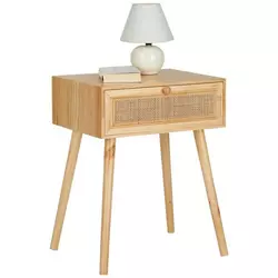 Noćni Ormarić Nils Rattan, Jasen Drvo - Jeftinije.hr