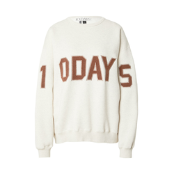 10Days Sweater majica, smeđa / bijela melange - Jeftinije.hr
