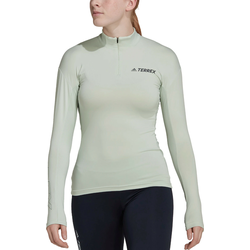 adidas W XPR LONGSLEEV, ženski flis zip, zelena HI1321 - Jeftinije.hr